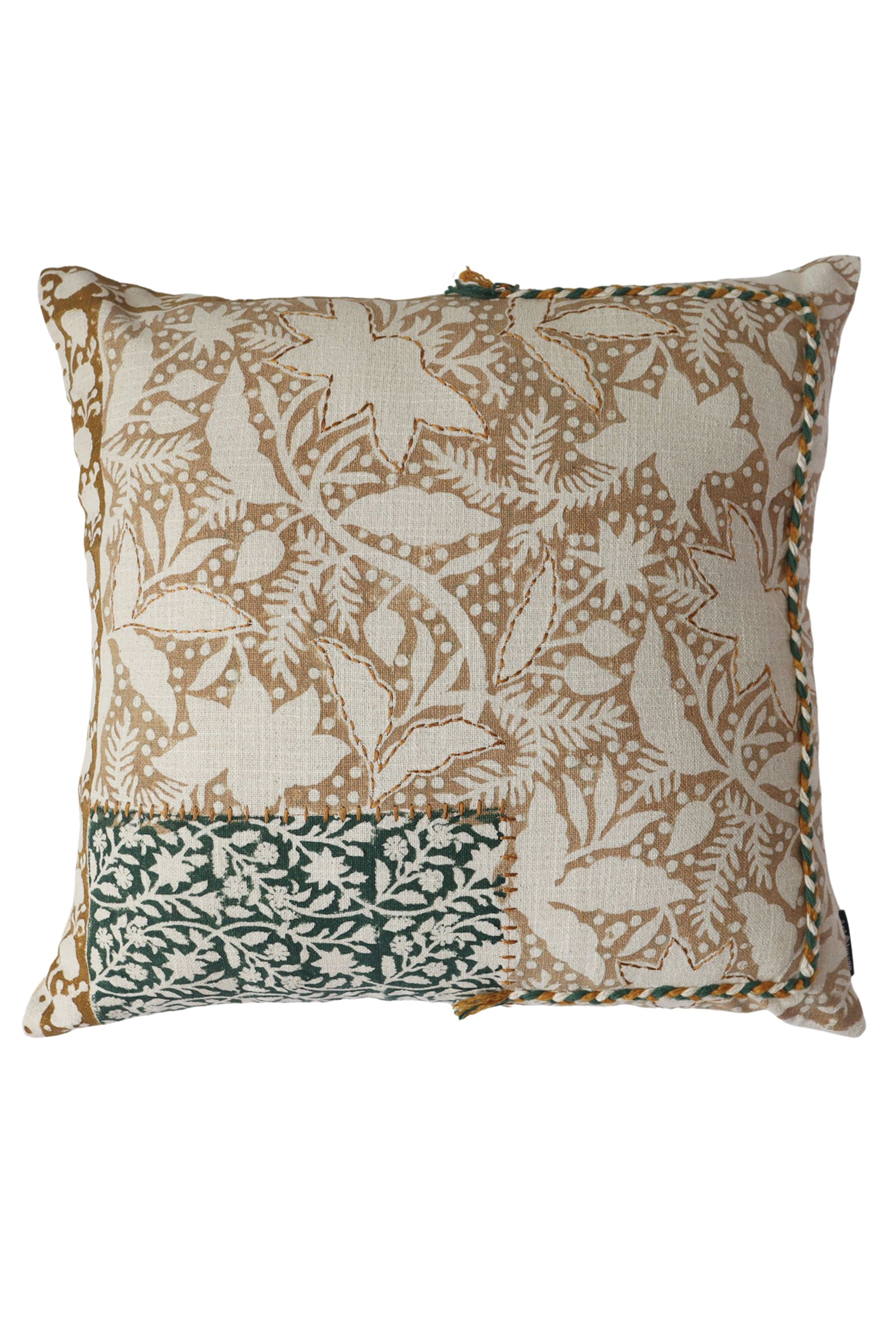 FLORAL BLOCK PRINT CUSHION – artimagejaipur